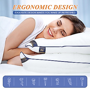 MZOIMZO Supportive Firm Bed Pillows for Sleeping- King Size, Set of 2, Cooling Hotel Quality with Premium Soft Down Alternative Fill for Back, Stomach or Side Sleepers, 20''x34''