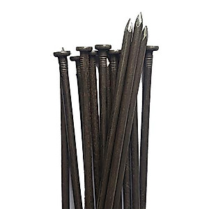 Landscape Stakes Metal Landscape Edging Anchoring Spikes, 10-Inch Length 50 Count, for Artificial Turf Stakes, Paver Edging, Weed Barrier, Timber, Carpentry, Tent and More by WOCHOLL
