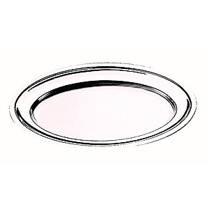 Mepra Oval Serving Fish Plate 45x32 cm Stainless Steel Finish, Dishwasher Safe