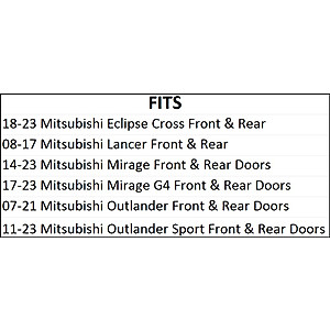 6 1/2" 6.5" Front Or Rear Door Speaker Adapter Spacer Rings Fits 2008-2015 Mitsubishi Lancer & 2007-2016 Outlander - SAK107_55-1 Pair