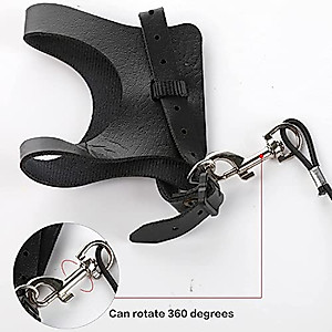 Pet Parrot Bird Harness and Leash, Adjustable Bird Harness Leash for Trainning, Black Fashion Vest, Suitable for Cockatiel,Parrot,Parakeets Conures, Macaws, Parrots, Love Birds，Finches (S)