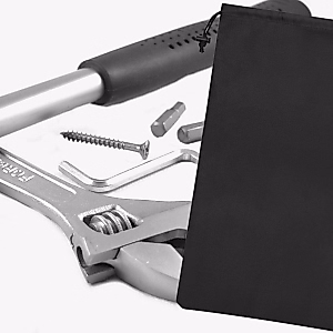 PALTERWEAR Drawstring Bag - Nylon Cinch and Ditty Stuff Pouch with Toggle (12 x 16-6 pack, Black)