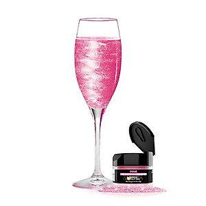 Brew Glitter - Pink (4g 1x Shaker Jar) | Edible Glitter For Drinks, Beer and Cocktail Beverages by Bakell