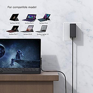 Surface Go Charger, AYNEFF 24W 15V 1.6A Surface Charger Wall Power Supply Compatible with Microsoft Surface Go Surface Pro 6/ Pro 5/ Pro 4/ Pro 3, Surface Laptop, Power Cable 5.9ft Folding Compact