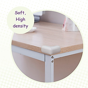 (16 Pack) Foam Corner Guard, Baby Proofing Table Edge Corner Protector, Furniture Bumper Guards for Kids, Home Safety, Pre-Taped Soft NBR Rubber Foam, Black