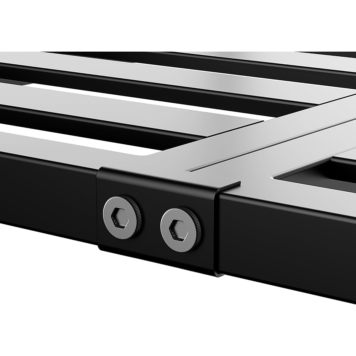 INDSUMOT 3x6 Heavy Duty Adjustable Ceiling Mounted Storage Racks, Overhead Garage Storage Rack, Hanging Garage Storage, 750LBS Weight Capacity 36 in W x 72 in L x 24-40 in, Black