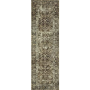 Magnolia Home by Joanna Gaines x Loloi Sinclair Collection SIN-01 Machine Washable Pebble / Taupe 7'-6" x 9'-6" Area Rug