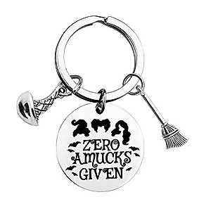 ENSIANTH Pocus Inspired Gift Zero Amucks Given Sanderson Sisters Gift Witch Jewelry (Zero Amucks Given)