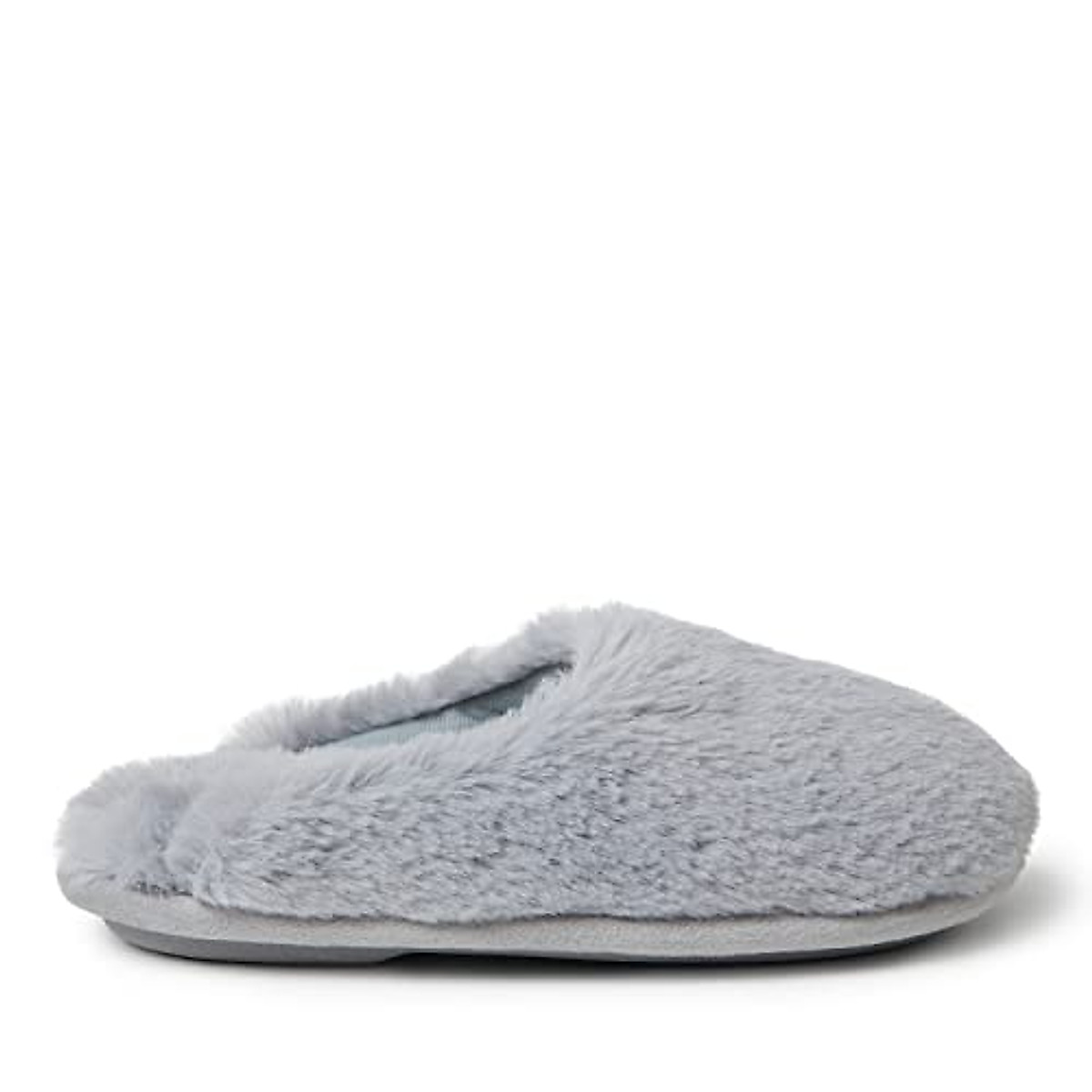Dearfoams Washable Brin Pile Scuff Slipper, Sleet, 2-3 US Unisex Big Kid