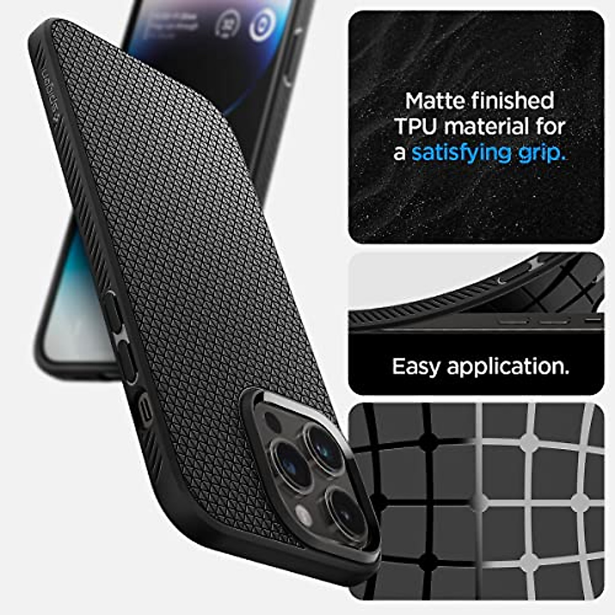 Spigen Liquid Air Armor Designed for iPhone 14 Pro Max Case (2022) - Matte Black