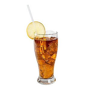 AmerCare 10.25 Inch Jumbo Clear Paper Wrapped Straws, Case of 2000