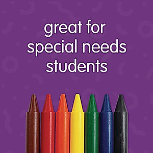 Colorations Chubby Crayons for Kids Set of 200 Rainbow Crayons Classroom Supplies (2-11/16"L x 9/16"Dia Each), Toddler Crayons, Bulk, Washable, Non-Toxic, Jumbo