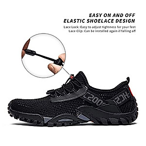Men Water Shoes Quick Drying Women Water Hiking Swim Beach Shoes for Sailing Kayaking Surfing All Black