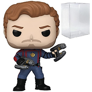 POP Marvel: Guardians of The Galaxy Volume 3 - Star-Lord Funko Vinyl Figure (Bundled with Compatible Box Protector Case), Multicolored, 3.75 inches