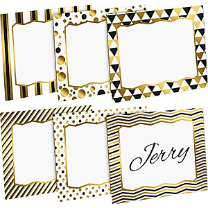 240 Pcs Name Tags Self Adhesive Tag Stickers Sticky Name Labels Name Tags Multi Purpose Name Sticker Labels Name Badge for Themed Party School Office Home, 3 x 3 Inch (Graceful Style)