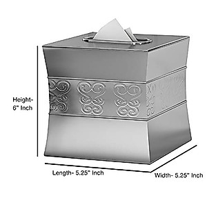 nu steel 7-Piece Mercury Glass Bathroom Accessory Set, Patchwork, Mercury/Shiny