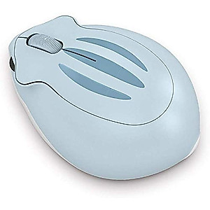 2.4GHz Wireless Mouse Cute Hamster Shape Less Noice Portable Mobile Optical 1200DPI USB Mice Cordless Mouse for PC Laptop Computer Notebook MacBook Kids Girl Men Women Mom Dad Gift (Blue)
