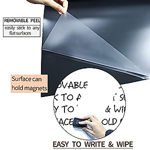UCMD Magnetic Dry Erase Whiteboard Sticker for Wall,Self Adhesive Backing Whiteboard for Kids Drawing Easel or Office Writing Meeting (80 x 60 CM)