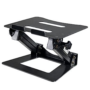 IKON MOTORSPORTS Adjustable Laptop Stand, Portable Ergonomic Computer Notebook Holder Stand Compatible with MacBook, Air, Pro, Tablets and Laptops, Black