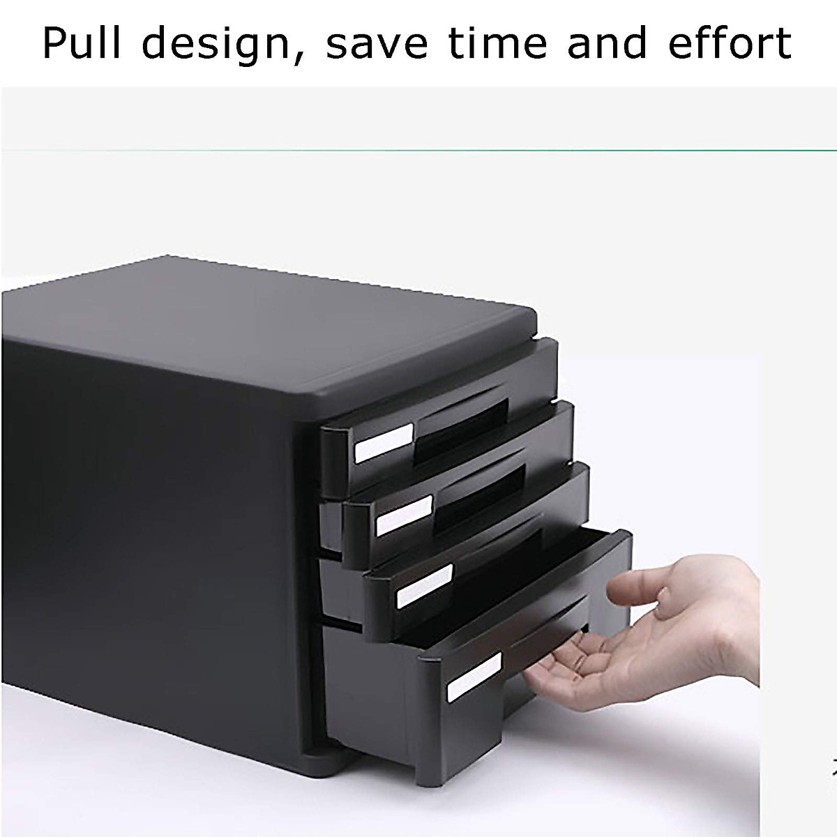 LEYT File Drawer Desktop - 4/5 Drawers File Cabinet, for Office Supplies, Desk Accessories, PP Material Durable and Pollution Free. (Size : 4 Draws)
