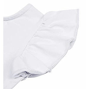 Newborn Baby Girls Flutter Sleeve One-piece Romper Ruffle Leotard Cute Bodysuit Outfits