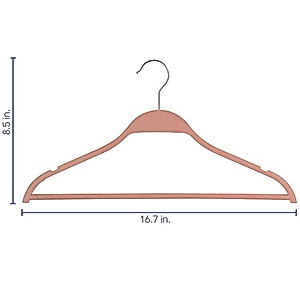 Elama Home 20 Piece Biodegradable Coat Hangers in Pink (ELH-20)
