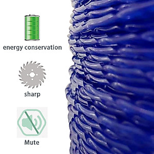 rakutaku Trimmer Line, Strong String Trimmer Line Premium Twisted High Efficiency Long Life Nylon Universal Commercial Heavy-Duty Line in Spool, Blue, Dual Twist (0.105” by 312 ft)