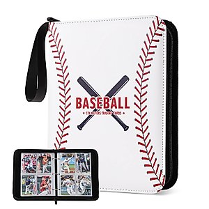Baseball Card Binder with Sleeves 440 Pockets, Gifts for Baseball Card Collectors, Trading Card Holder Compatible with Topps Card, 55 Sleeves Card Album Card Storage Organizer