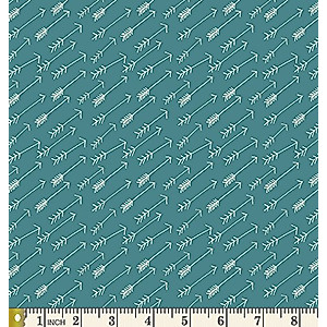 Teal and Gray Woodland Deer Fabric Bundle | Boys Quilt Fabrics | Hunting Fabrics | Buck Head Fabrics for Quilting | Deer Fat Quarters | Art Gallery Fabrics (Fat Quarters)