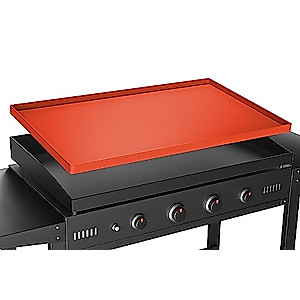 Grill Cover for Outdoor Grill Mat Silicone 28 inch for Blackstone Griddle Cover, BBQ Griddle Cover for Weber Grill Mat, Protect Griddle from Rodents, Insects, Debris and Rust (Orange)