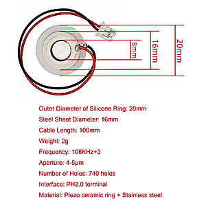 SazkJere 4Pcs USB Humidifieration Atomization Disc Mirco Interface Atomization Drive Circuit Board DC 5V for DIY Home