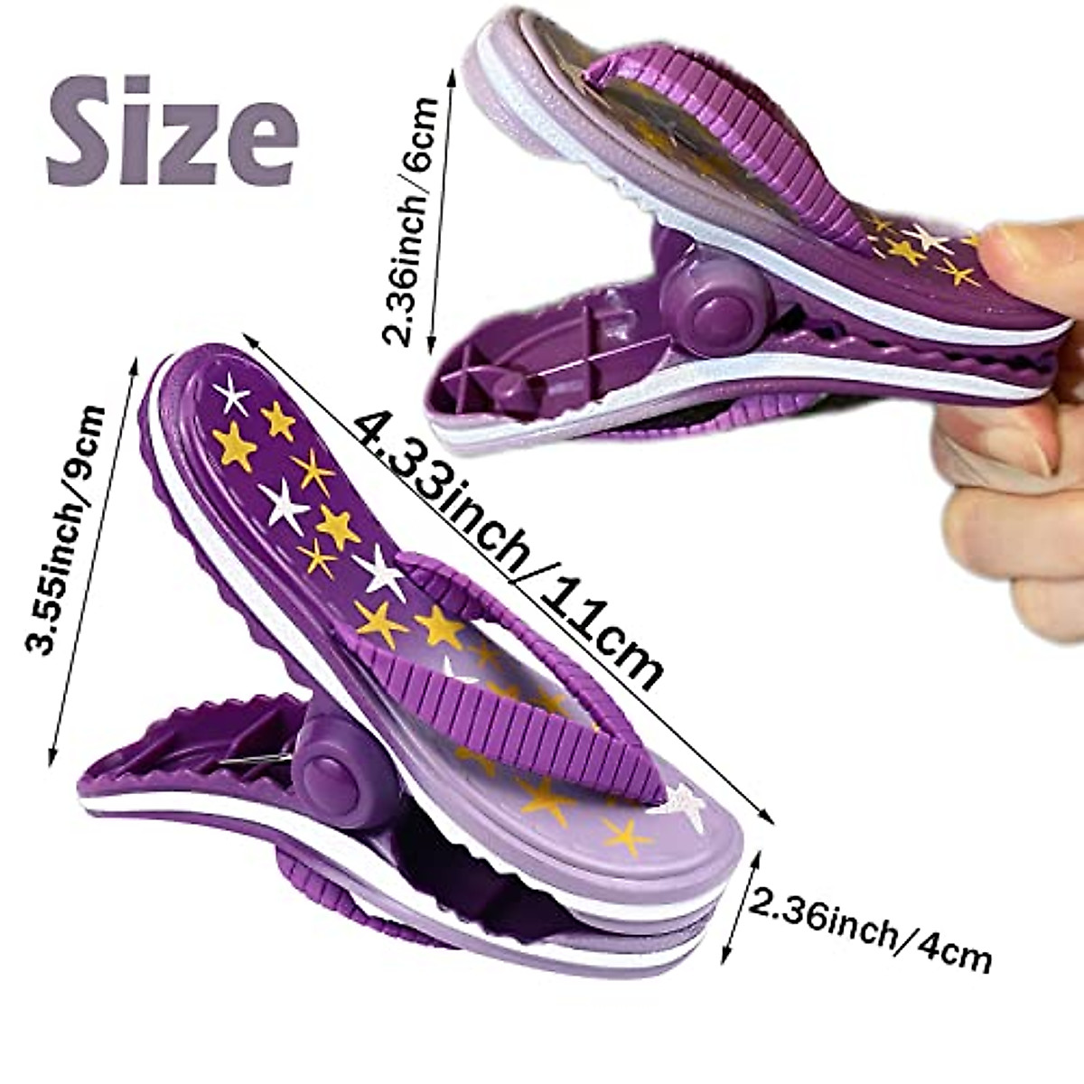 2 Pack Beach Towel Clips Strong Beach Chair Hanger Clips Clothes Clips Large Novelty Sunbed for Lanyards Beach Chairs Deck Patio Pool Boat Cruise Lounge Accessories Must Haves Ship Cards