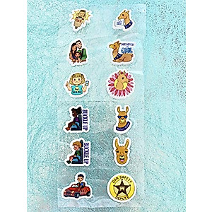 BPA-Free Car Seat Belt Buckle Booster (Size: Short, Model: Side Slit) - Snaps Around Receptacle - Gift Fun Kid Safety Stickers - Raises and Stabilizes Your Receiver (2-Pack)