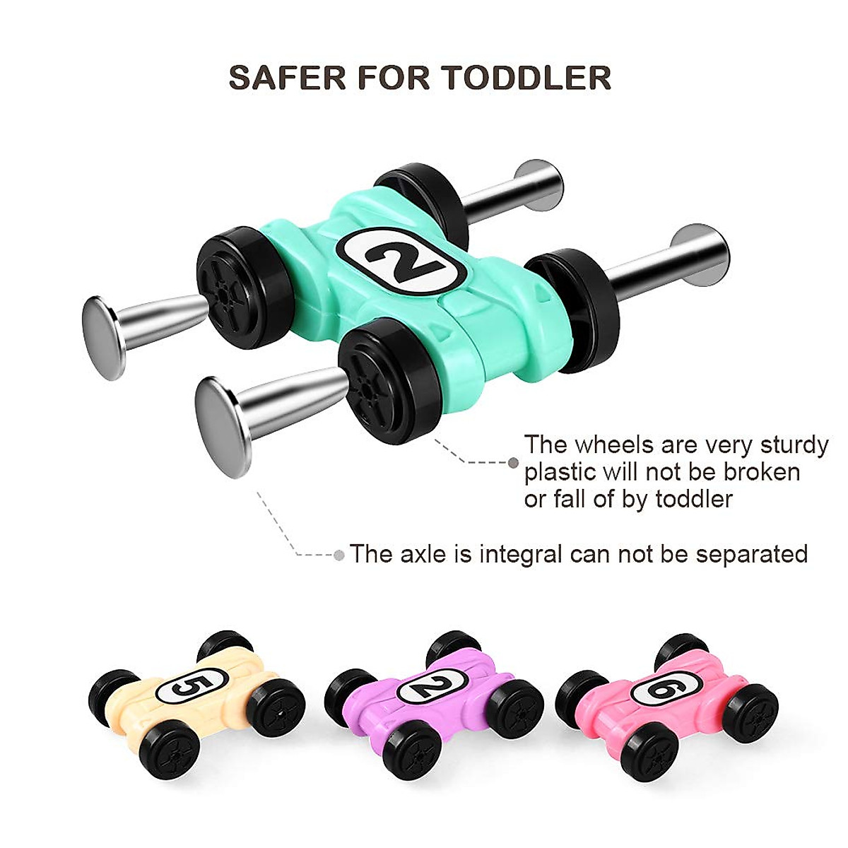 KINGBOT Toddler Toys for Boys Age 2 – Toy Car Ramp Race Tracks with 6 Mini Cars, Ramp Racer Toy Car Gifts for 3 4 5 Years Old Kids