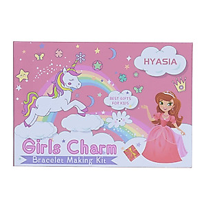 Girls Charm Bracelet Making Kit, Unicorn Toy Gifts for Ages 6 7 8 9 10+ Girls DIY Jewelry Making Kit for 8-12, Perfect Craft Kits Educational Toys - Finger Fine Motor Training and Inspires Creativity