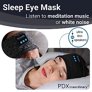 Sleep Mask Headphones Wireless - Headphones for Sleeping - Noise Cancelling Headphones for Sleeping - Sleep Headphones Headband Headphones -Sleeping Headphones for Side Sleepers