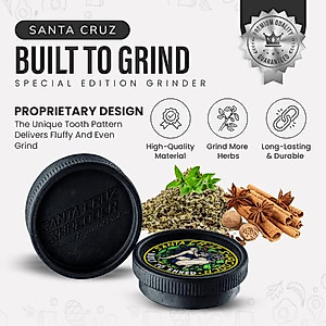 Santa Cruz Shredder Built to Shred Hemp Grinder for Herbs Knurled Top for Stronger Grip 2-Piece Medium 2.2