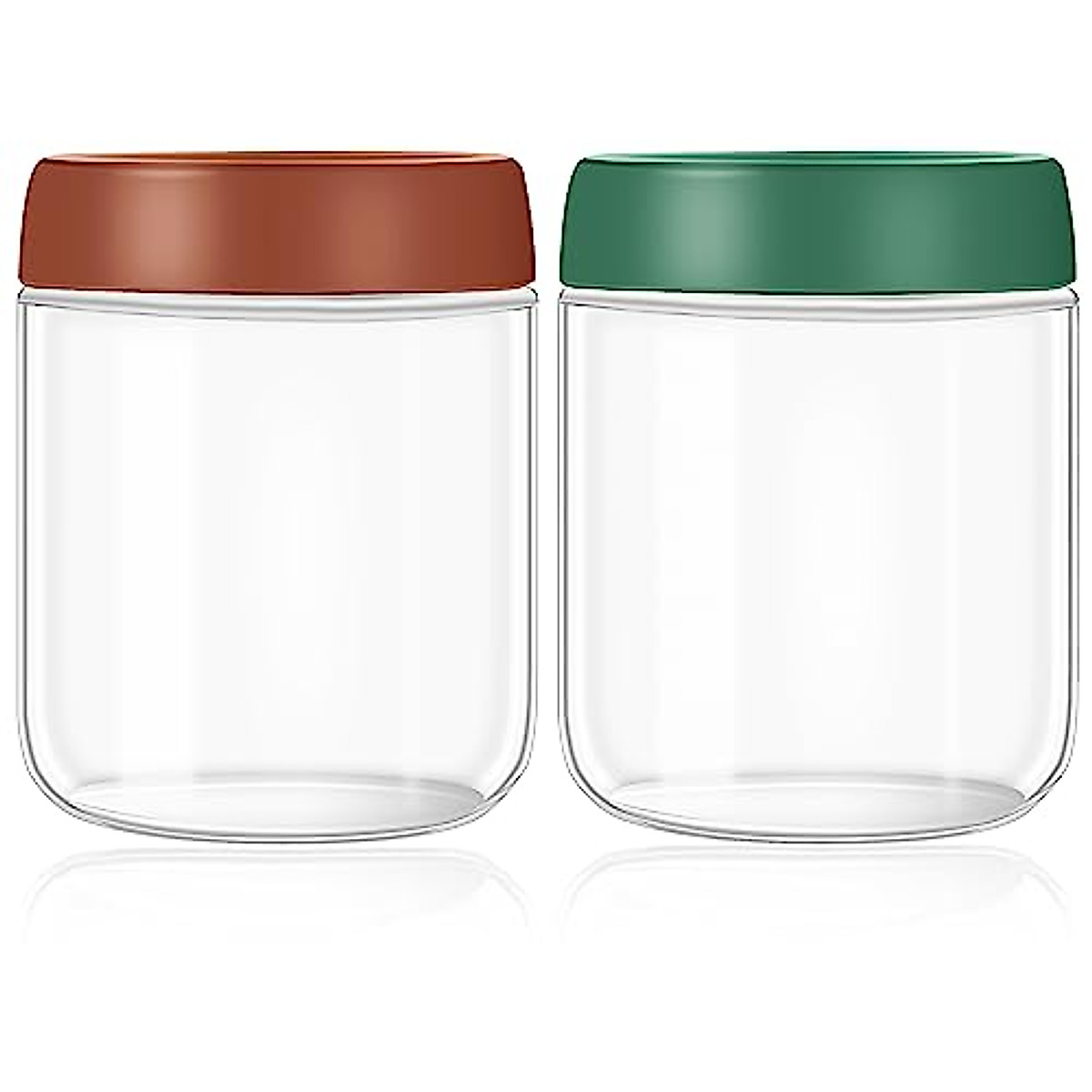 CHEODIN 2 Pack Overnight Oats Containers with lids, 16 oz Extra Thick Overnight Oats Glass Jars for Milk, Cereal, Fruit, Large Capacity Wide Mouth Leak Proof Storage.