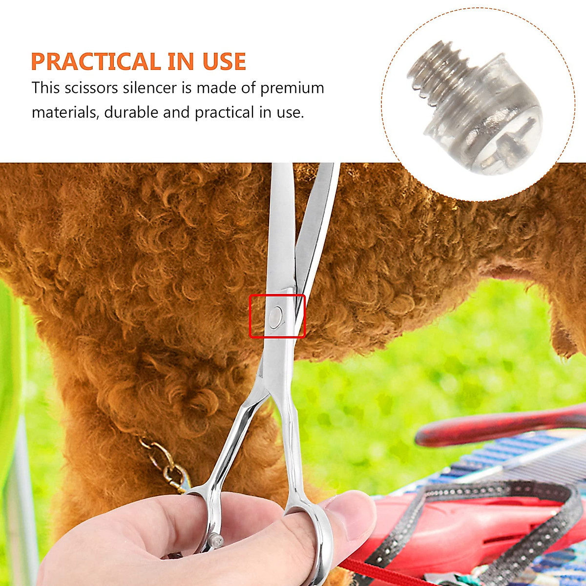 Balacoo 10pcs Hair Scissors Rubber Silencer Rubber Muffler Hair Scissor Silencer Accessories Styling Tools Barber Salon Replacement 2. 5MM Random Color