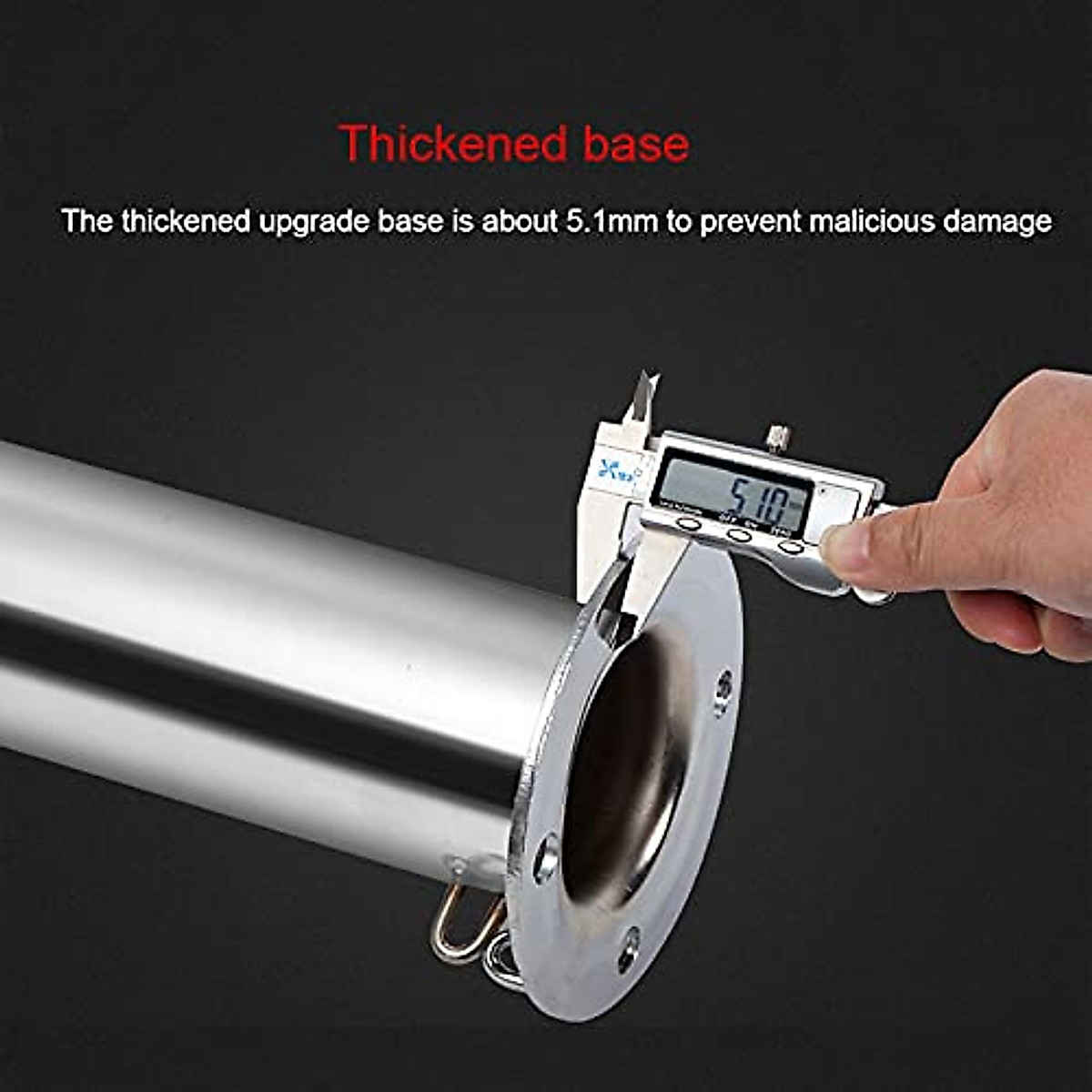 Parking Pile and Chain,Parking Bollard Warning Column with Reflective Tape,Easy Install Dedicated Parking Space Lock