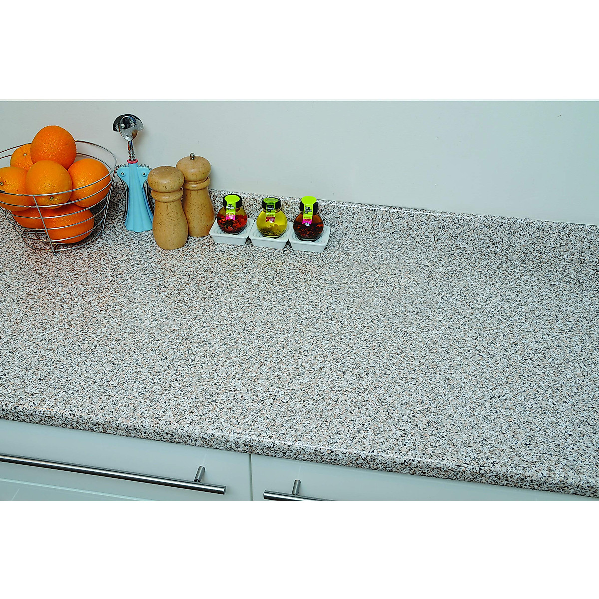 d-c-fix 346-0181-2PKA Decorative Self Adhesive Film, Brown Granite, 17" x 78" Roll, 2-Pack with Applicator