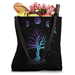 Moon Phases Tree of Life - Viking Pagan Wicca Tote Bag
