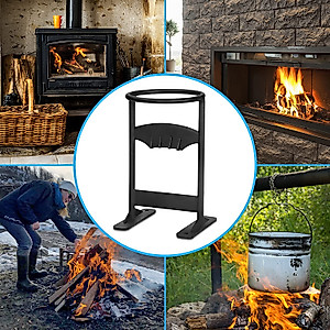 JOMUGY Firewood Kindling Splitter Racker, Hand Cutter Wood Log Cracker Splitter for Campsite Home …