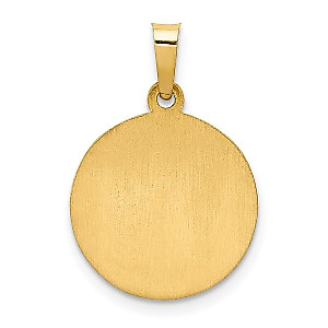 IceCarats 14K Yellow Gold Our Guardian Angel Medal Necklace Protect Us Cherub Pendant Religious Charm Only