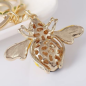 Keepdowin Key Chains Women Cute Keychains for Women Funny Anime Keychain for Her Sister Girl Birthday Gift Bag Wallet Accessories (Yellow Bee)