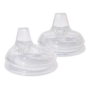 Soft Spout Sippy Cup Bottle Nipples for Comotomo Baby Bottle, 2 Pack | Fits 5 Ounce and 8 Ounce Bottles | Transition Nipples Convert Baby Bottle to Sippy Cup | Includes Nipple Storage Case