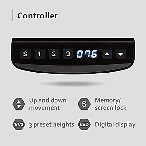 Utureal 71" Electirc Standing Desk, Wing Shaped Dual Motor Adjustable Height Desk, Motorized L Shape Stand Up Gaming Desk, Large Sit Stand Computer Desk for Home Office, Black Table Top and Frame