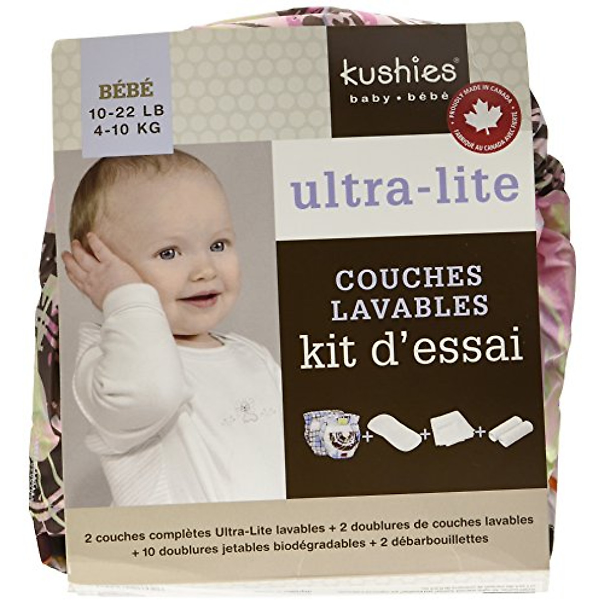 Kushies Reusable Ultra-lite Diapers Trial Pack, Girl