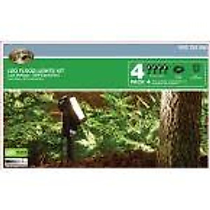 Low Voltage Black Outdoor Integrated LED Landscape Flood Light (4-Pack)