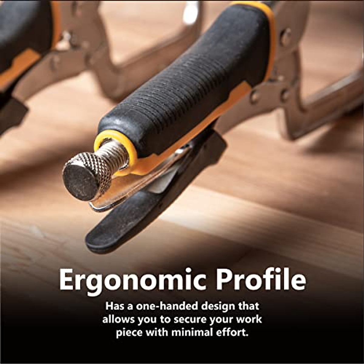 POWERTEC 71744 Quick Release 12” Right Angle Pocket Hole Clamps for Pocket Hole Joint Assembly, Woodworking & Welding, 2 PK